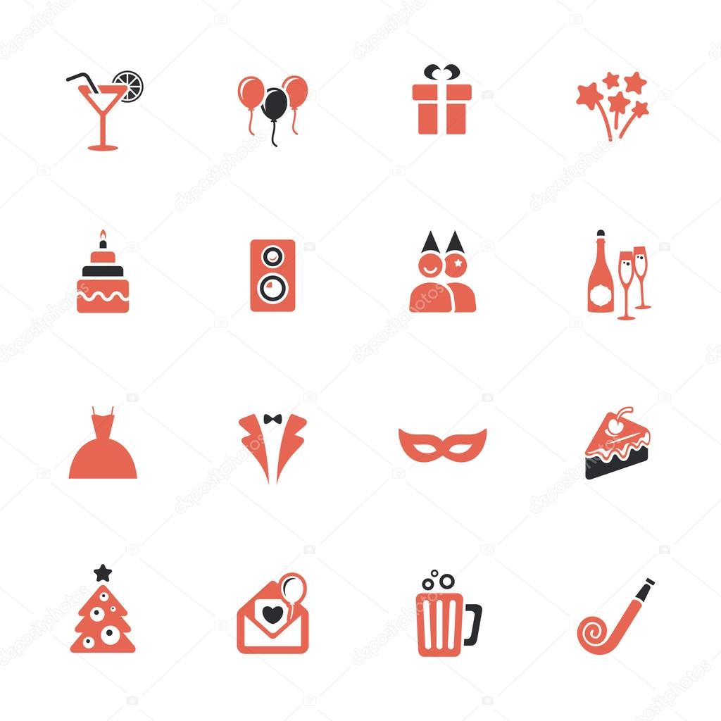 Party icons — Stock Vector © missbobbit #33572927