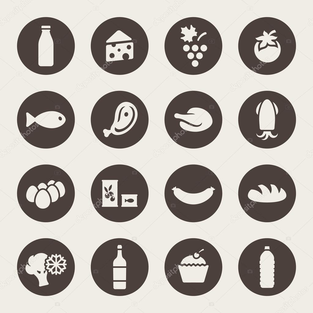 Conjunto de iconos de alimentos Vector de stock #37000739 de ©missbobbit