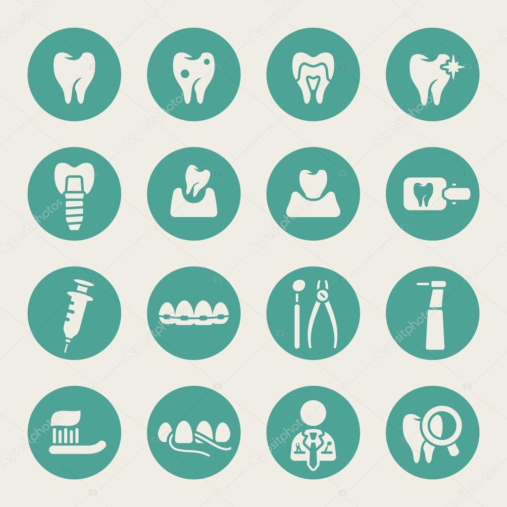 Dental icon set Stock Vector by ©missbobbit 38316915