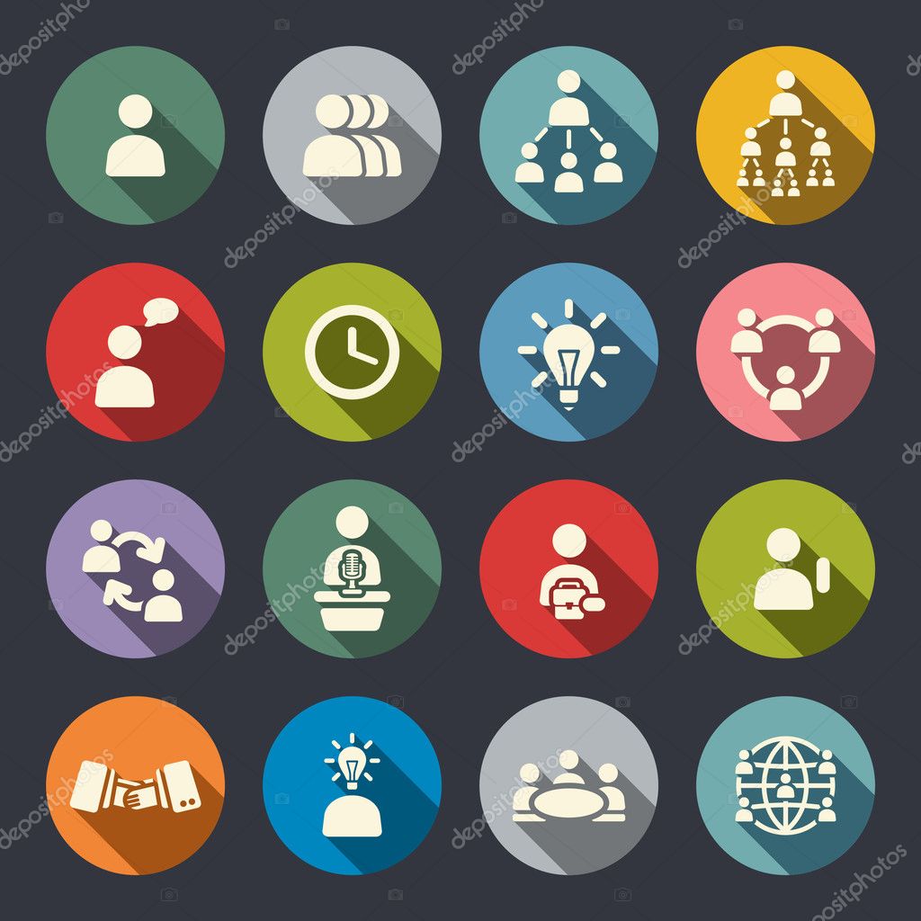 Management icon set — Stock Vector © missbobbit #40627933 Management icon set — Stock Vector © missbobbit #40627933
