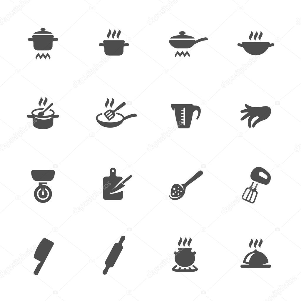 Icon: cooking set | Cooking icon set — Stock Vector © missbobbit #46051501