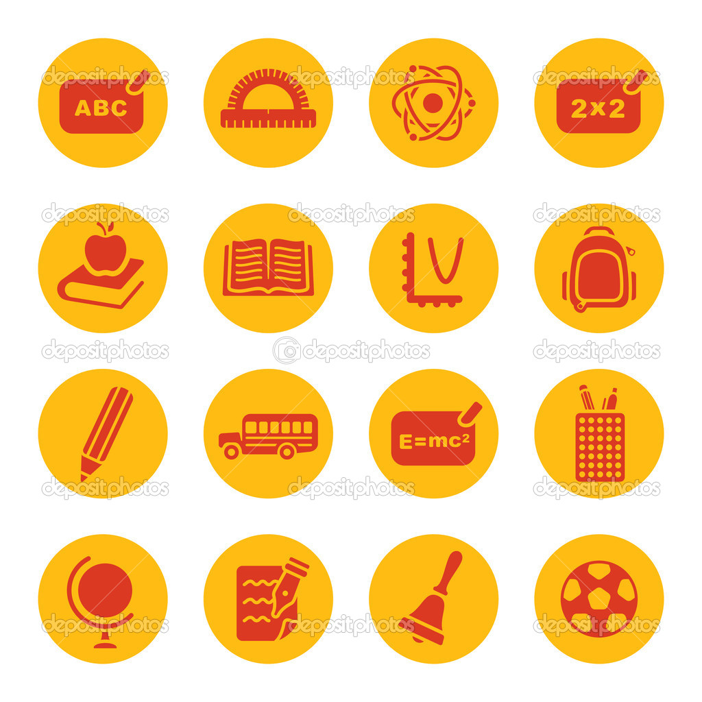School icons Stock Vector by ©missbobbit 51423137