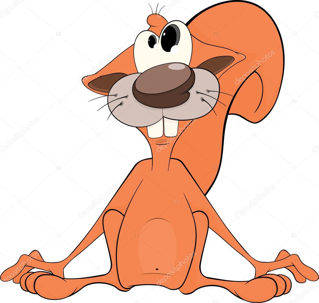 The squirrel cartoon — Stock Vector © liusaart #12235935