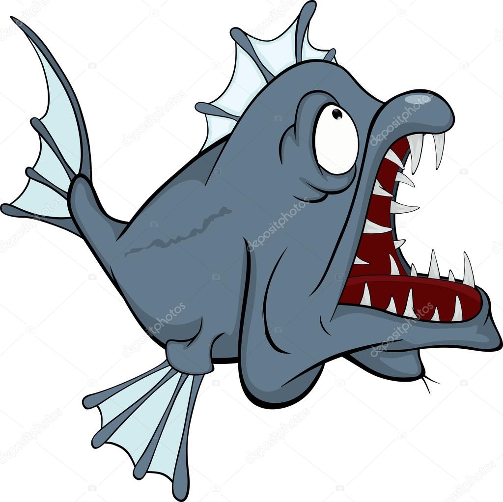 Big Scary Fish Cartoon