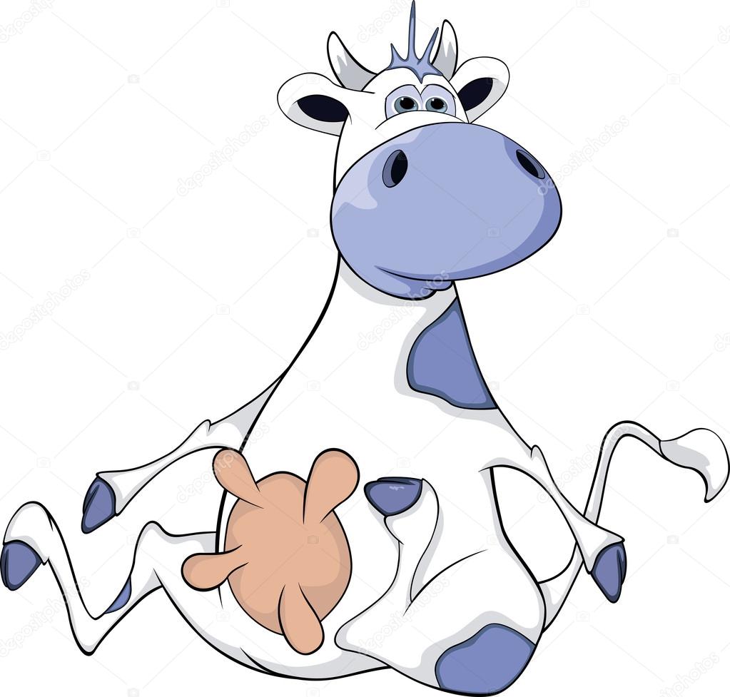 Vaca azul. Caricatura Vector de stock por ©liusaart 20380969