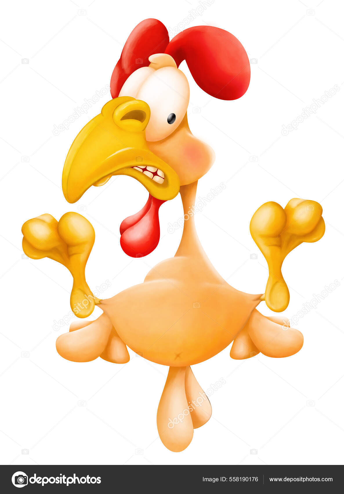 Illustration Cute Hen Cartoon Character Stock Illustration by ©liusaart ...