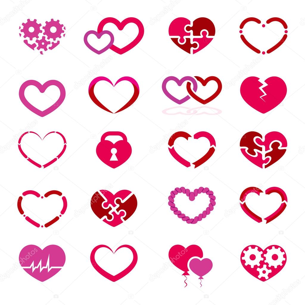 Heart icon set Stock Vector Image by ©mpavlov #38256651