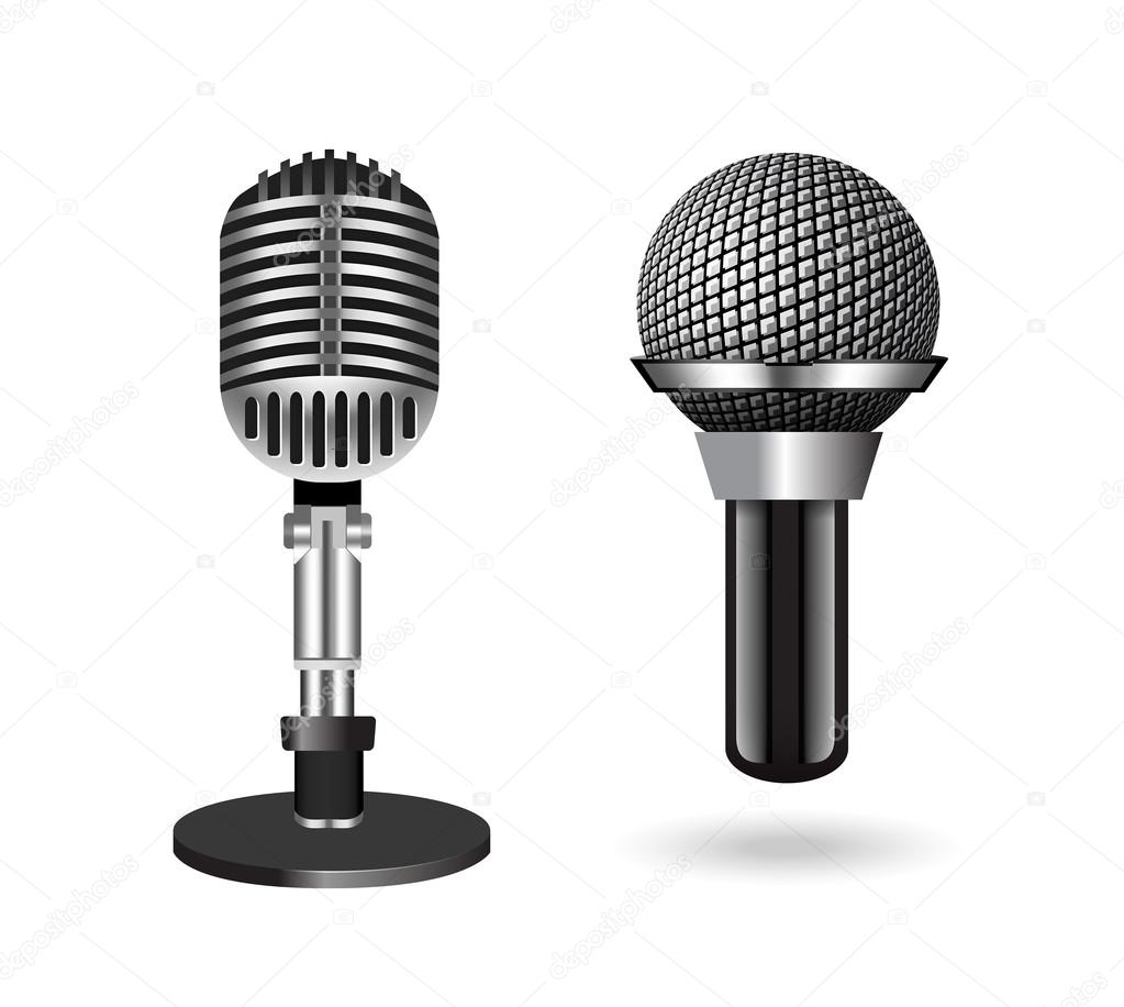 Vintage silver microphone Stock Vector Image by ©mpavlov #45506275