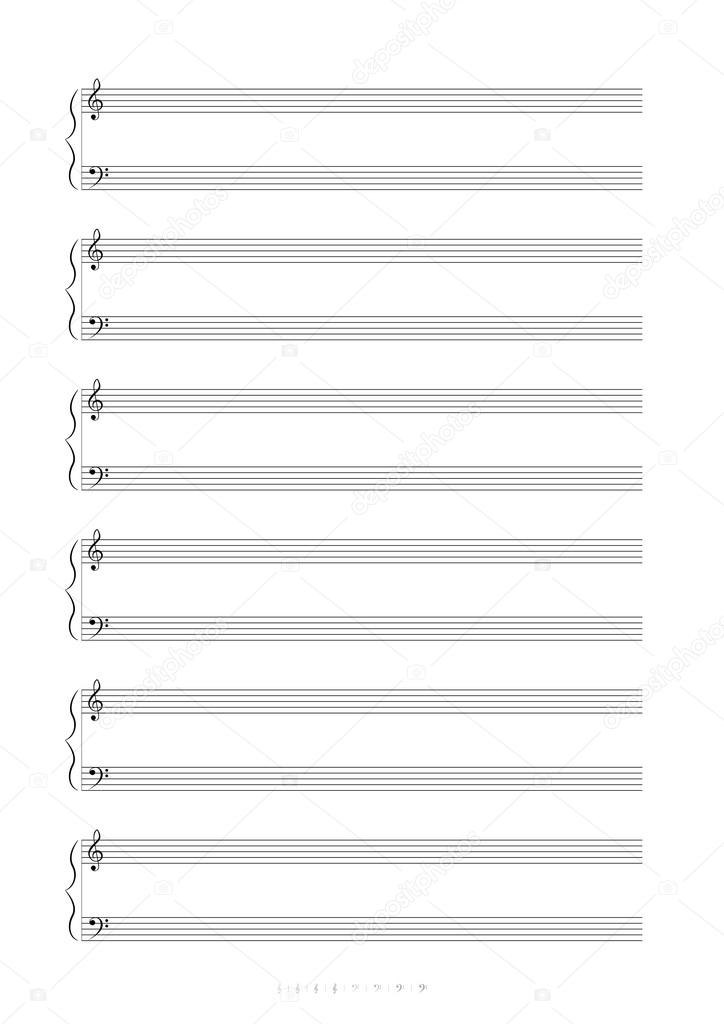 Blank Music Staff Vector