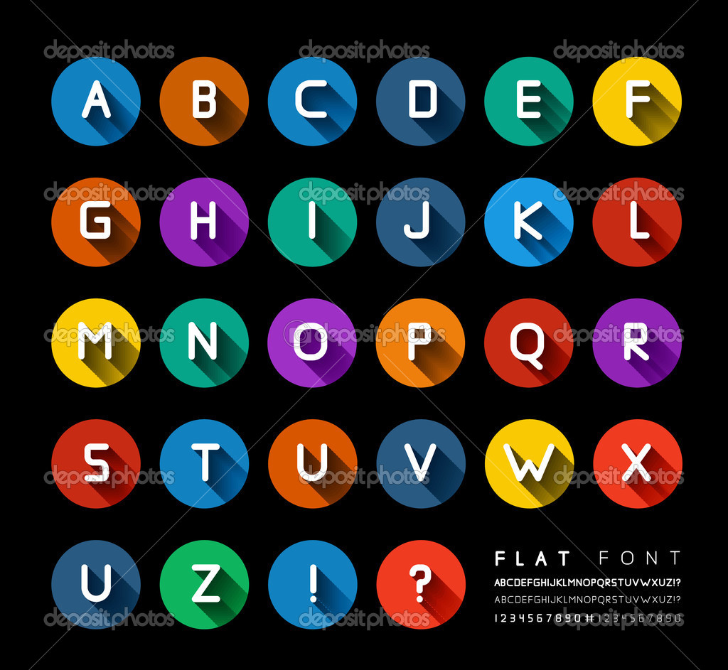 Flat font Stock Vector Image by ©mpavlov #51116701