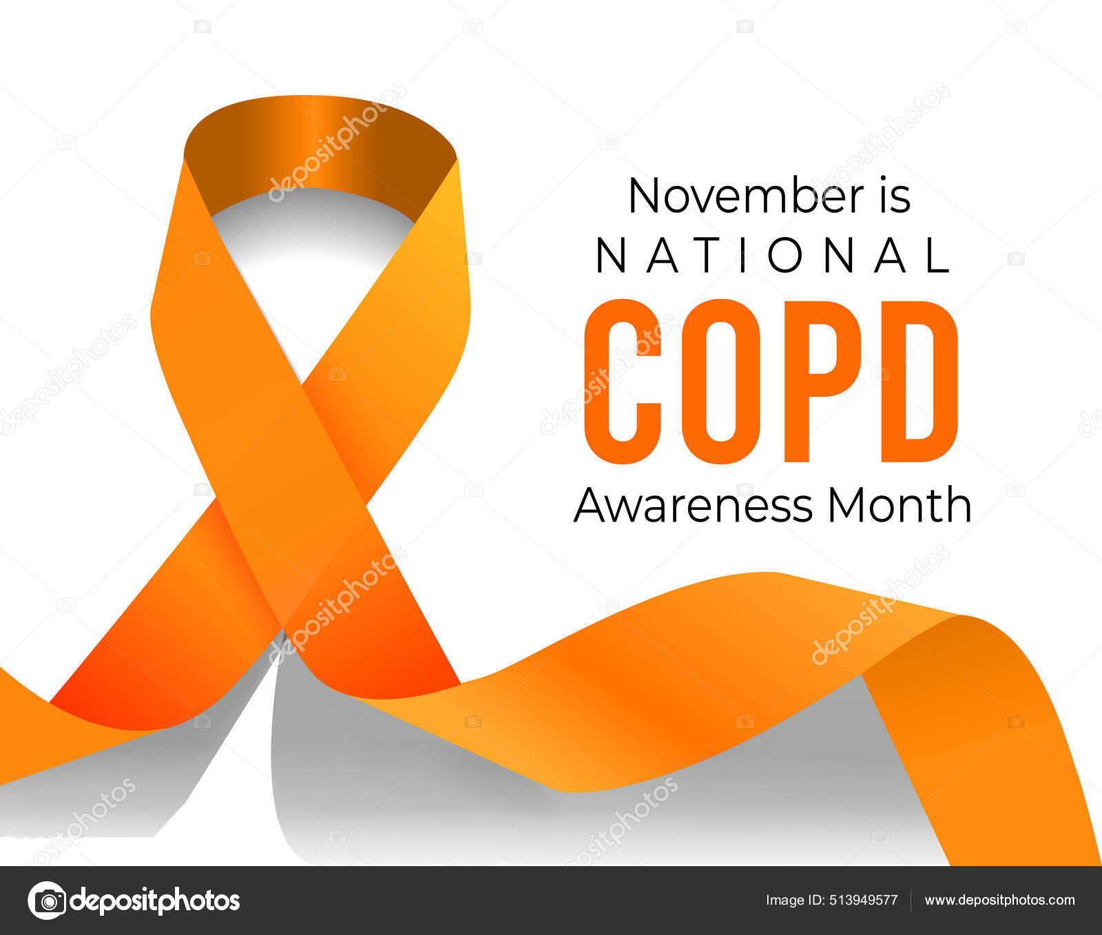 November Copd Awareness Month Vector Illustration White Background ...