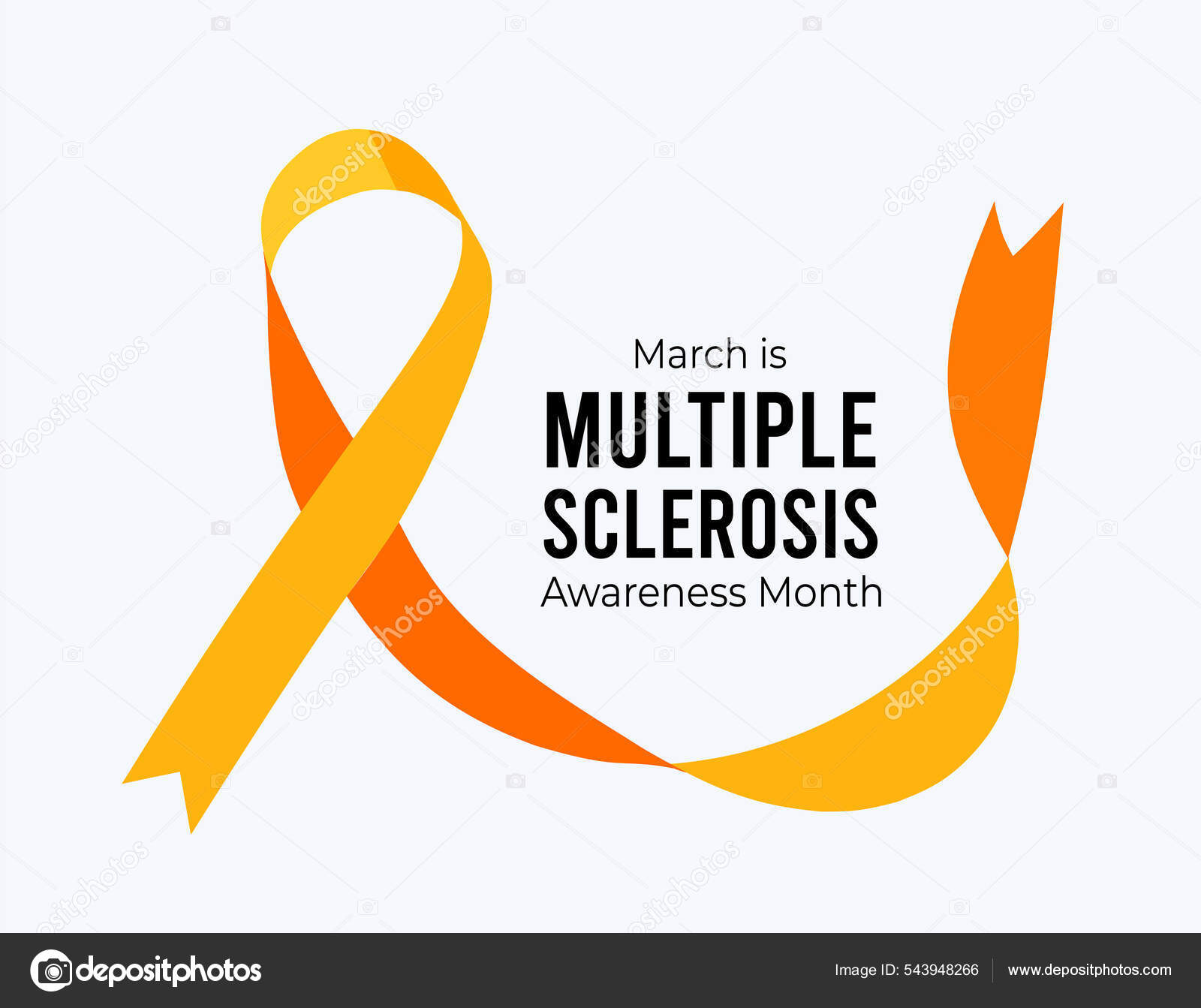 Multiple Sclerosis Awareness Month Vector Illustration White Background ...
