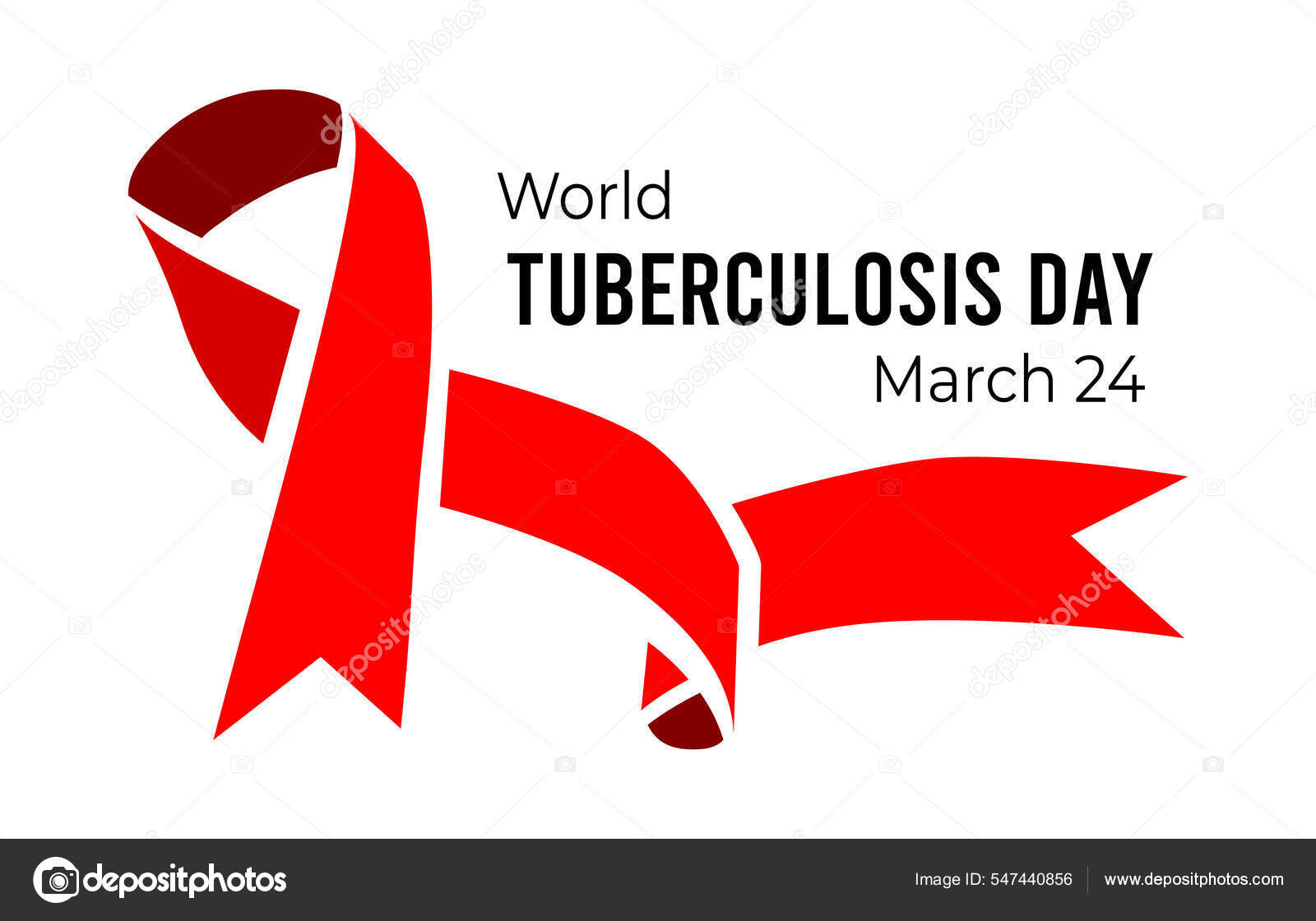 World Tuberculosis Day Illustration Ribbon White Background Stock Photo ...