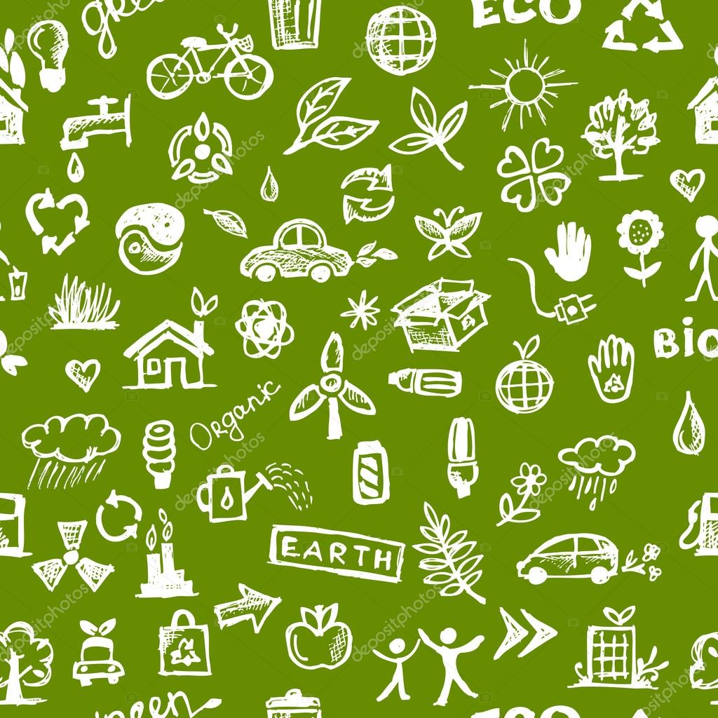 Ecology concept. Seamless pattern for your design — Stock Vector ...