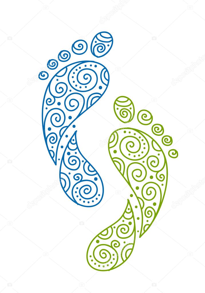 Huella ornamental para su diseño vector, gráfico vectorial © Kudryashka ...