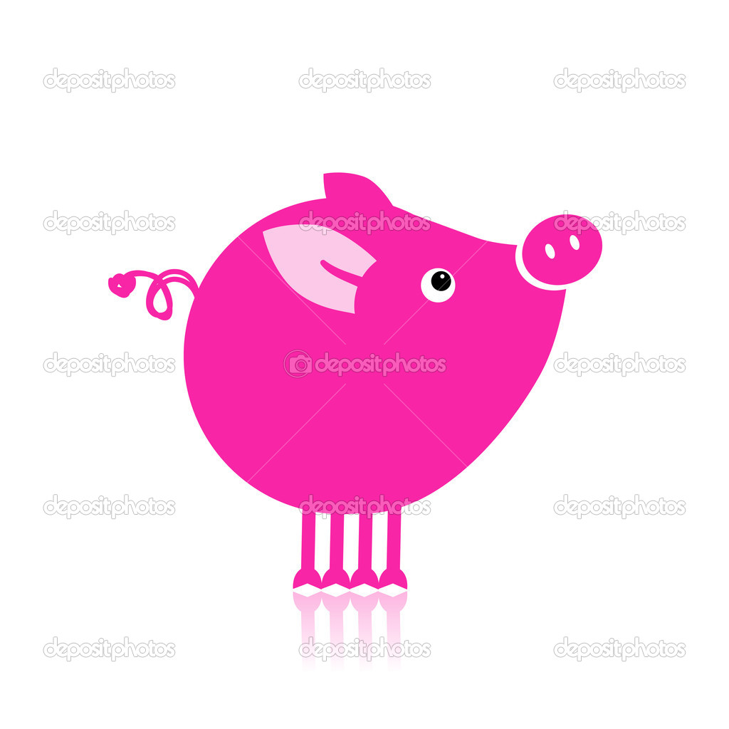 Cute piggy for your design Stock Vector Image by ©Kudryashka #29111277