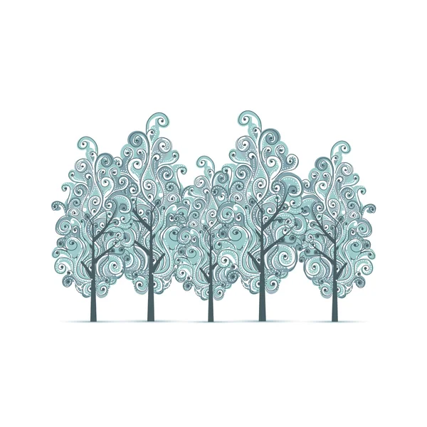 Green grove with trees for your design Stock Vector Image by ...