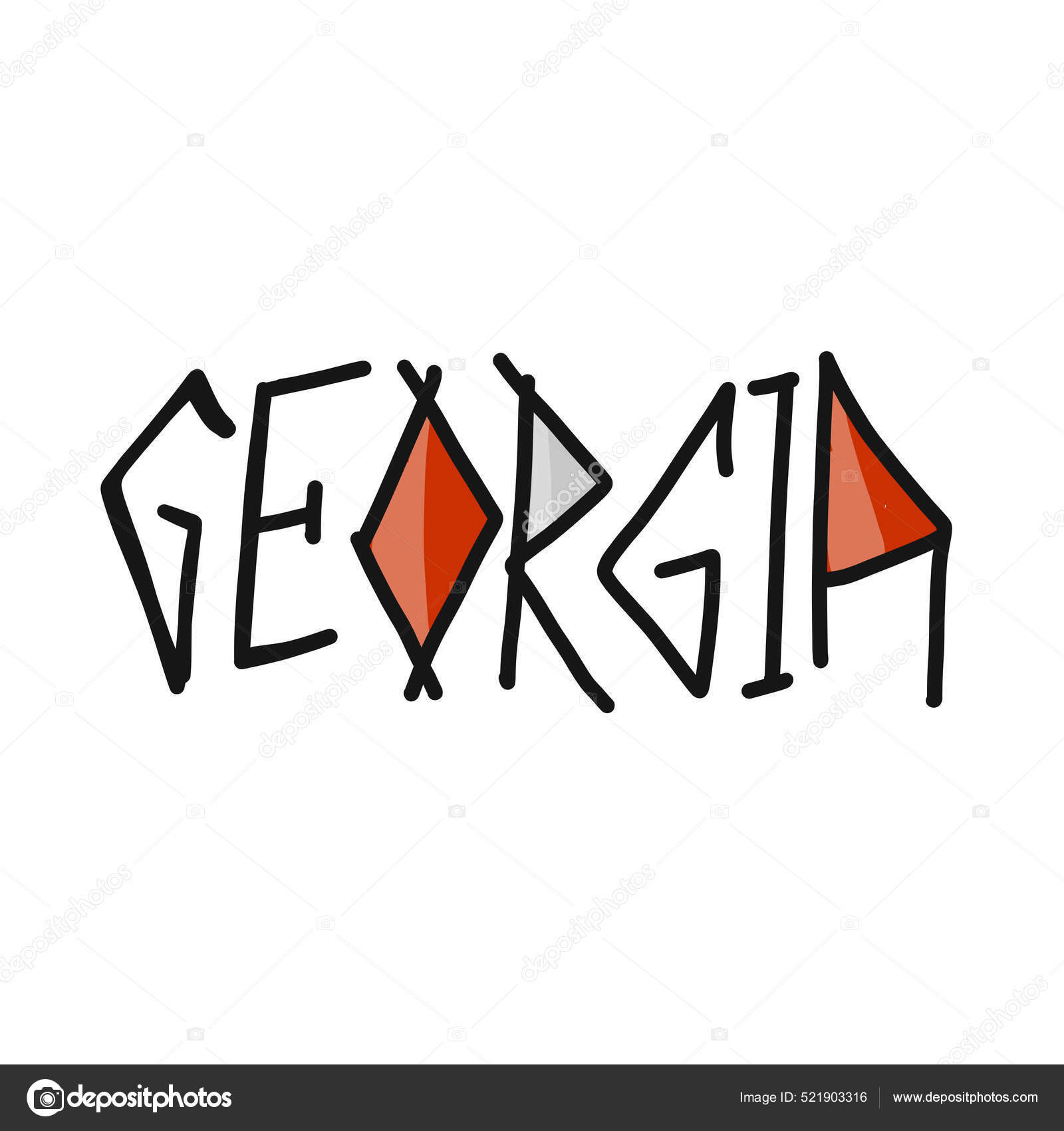 Georgia Country Logo for your design Stock Vector by ©Kudryashka 521903316