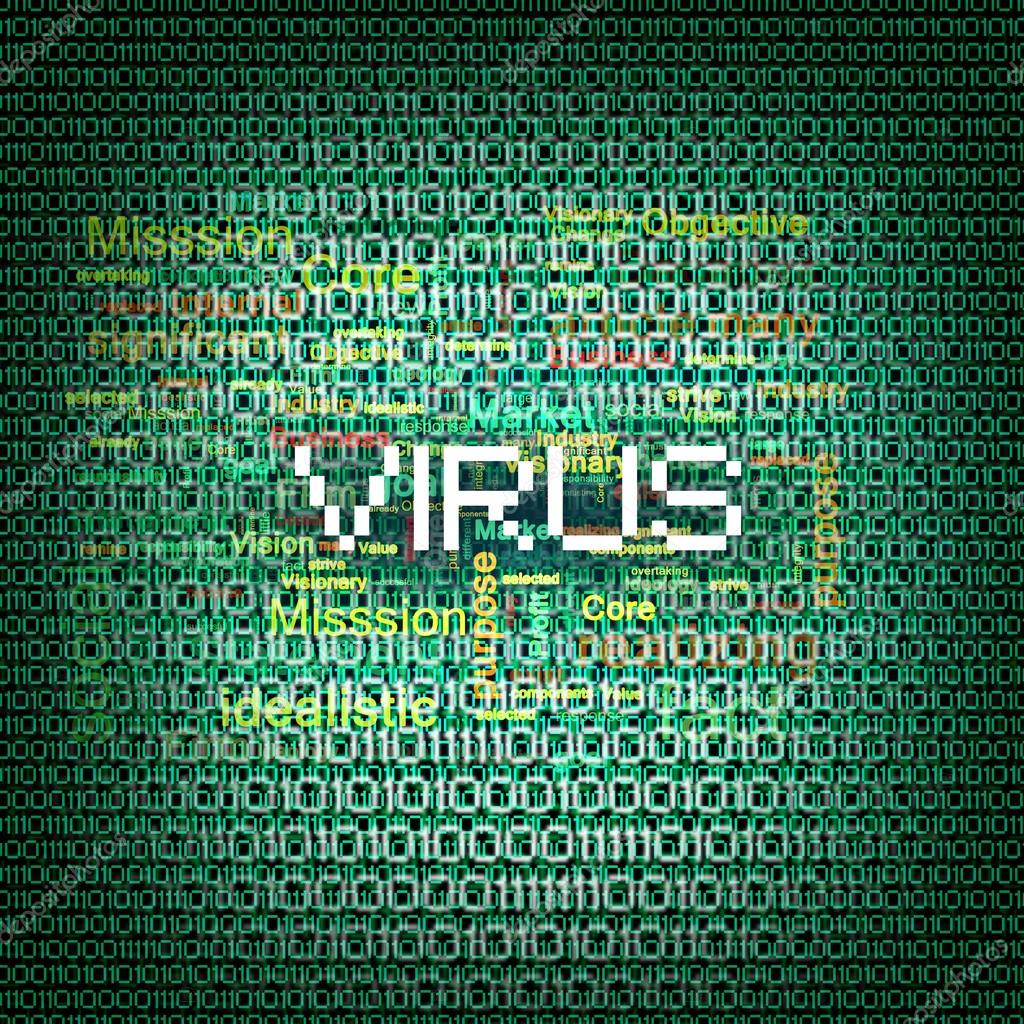 Illustrazione stock Simbolo virus informatico di ©SergeyNivens #13602155