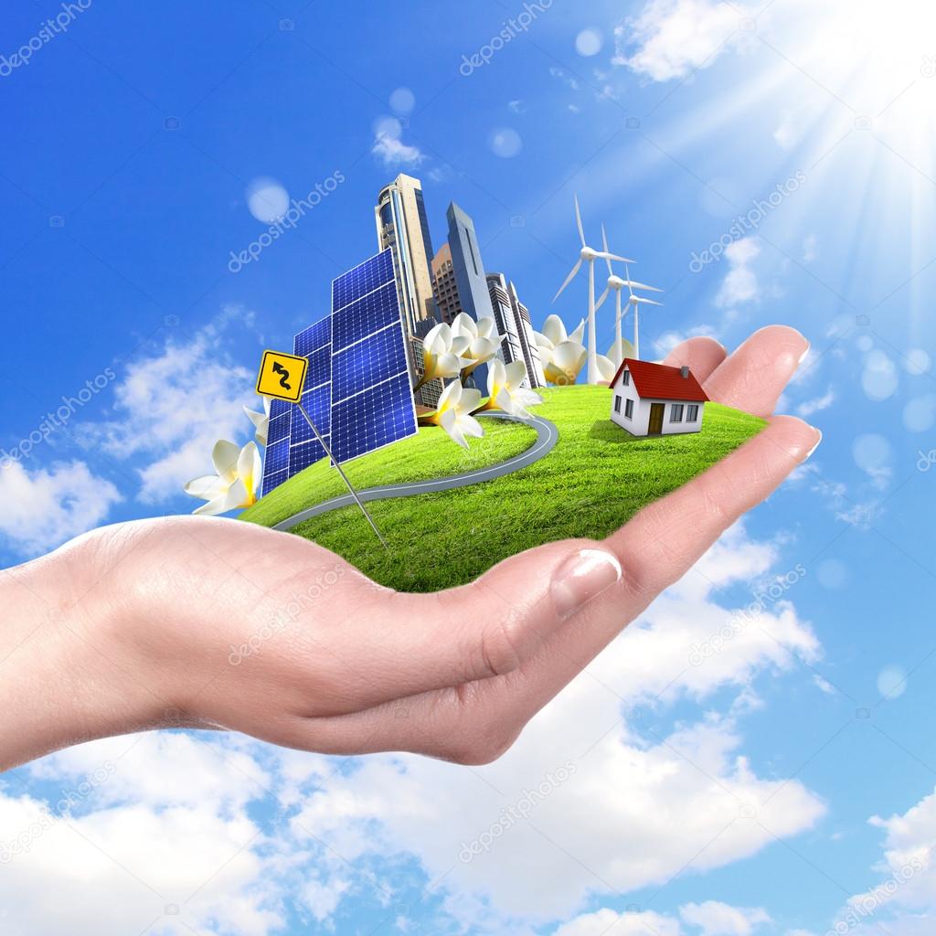 Ecology and safe energy Stock Photo by ©SergeyNivens 13742594