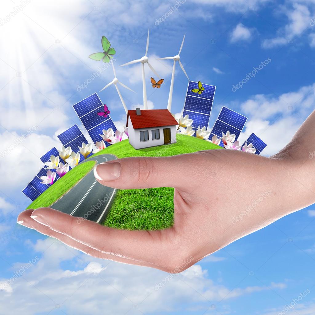 Ecology and safe energy Stock Photo by ©SergeyNivens 14697197