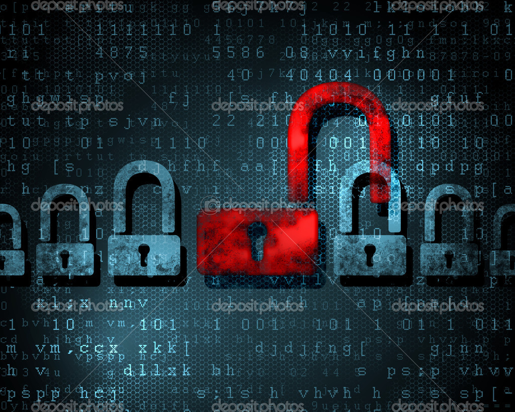 Security concept with a lock Stock Photo by ©SergeyNivens 16363507