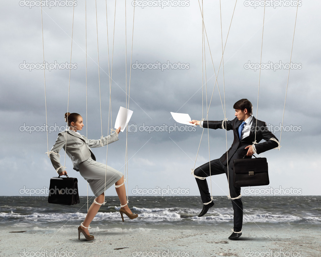 Puppet businesspeople Stock Photo by ©SergeyNivens 21146121