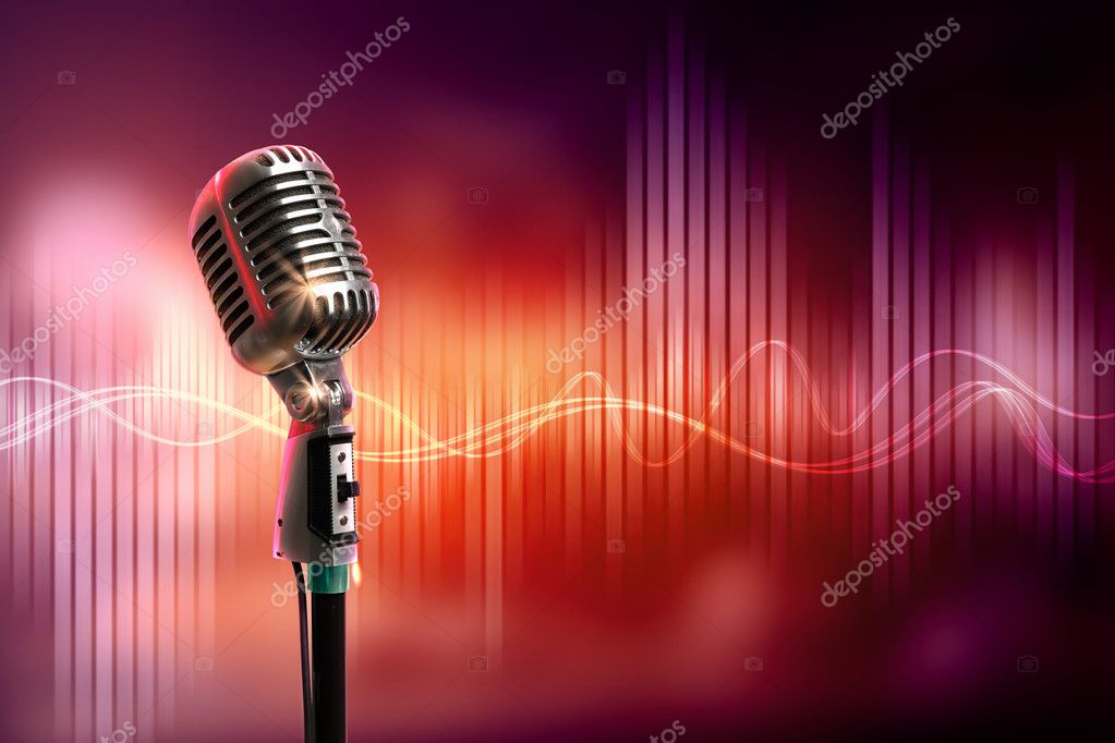Audio microphone retro style Stock Photo by ©SergeyNivens 21148801