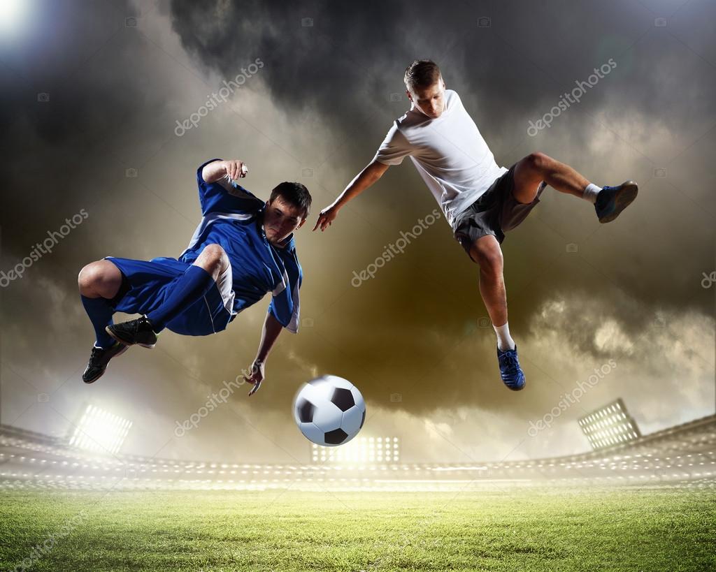 Two football player — Stock Photo © SergeyNivens #26262159