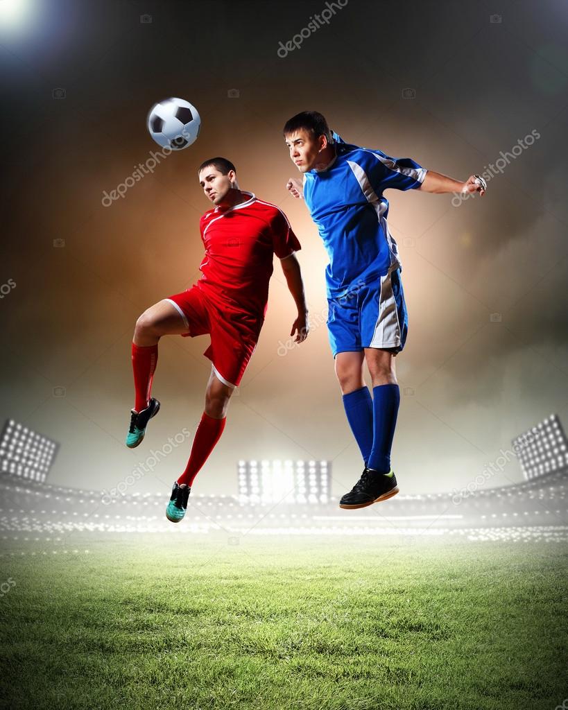 Two football player — Stock Photo © SergeyNivens #26262275