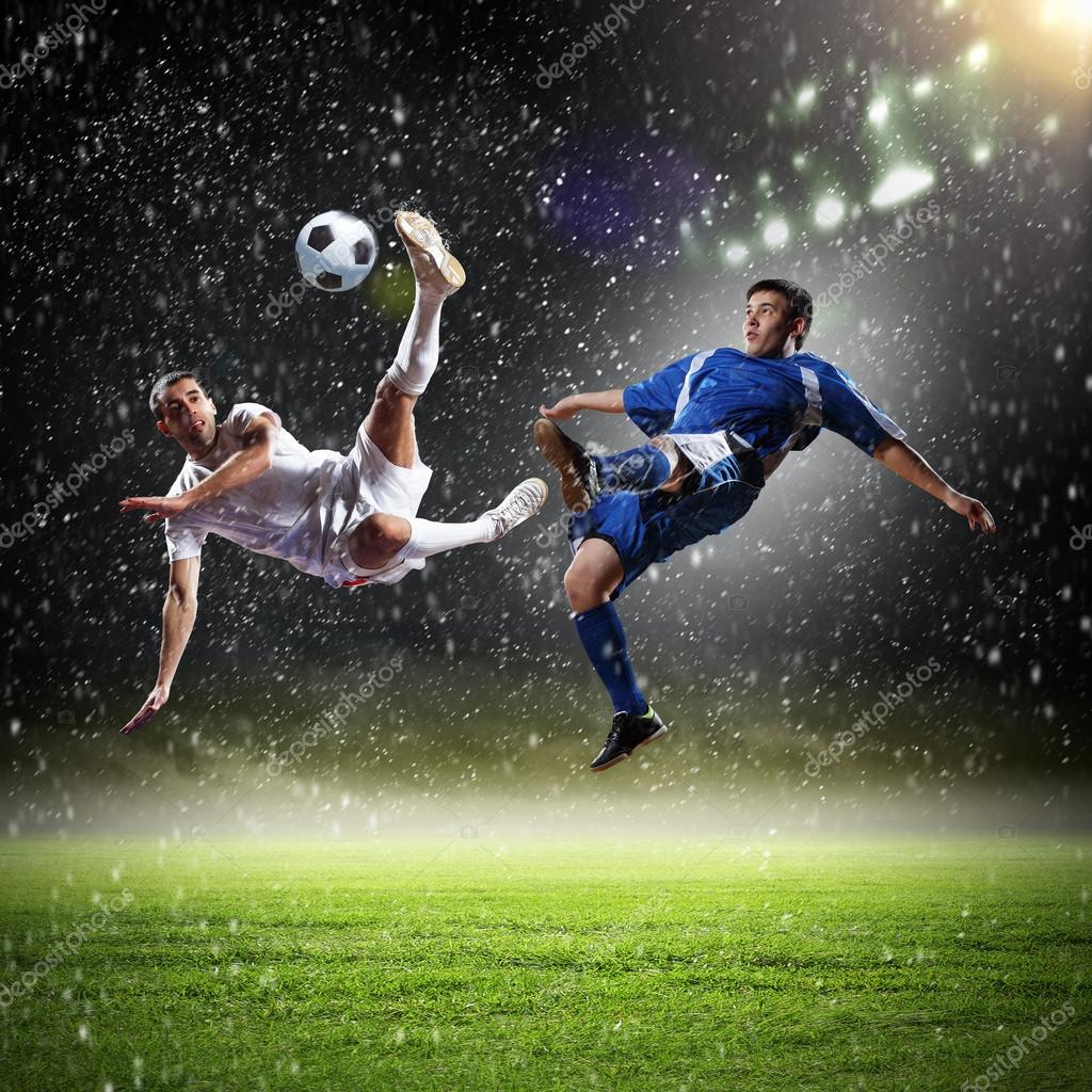 Two football player — Stock Photo © SergeyNivens #26262795