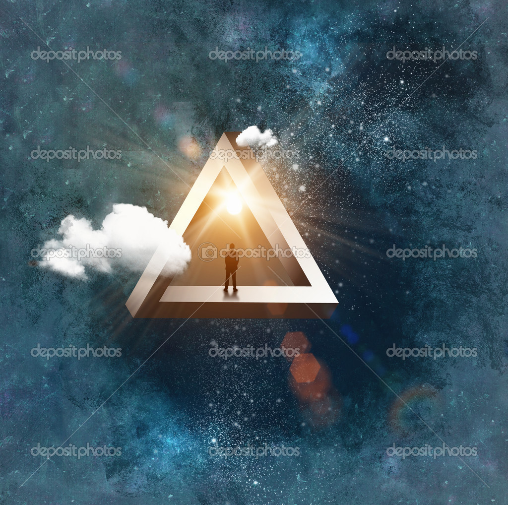 Man silhouette in triangle Stock Photo by ©SergeyNivens 26321461