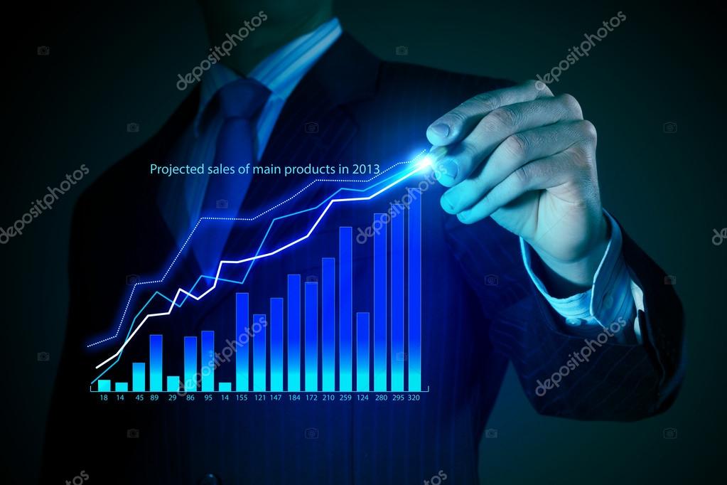 Biznes człowiek rysunek grafika — Zdjęcie stockowe © SergeyNivens #26408953