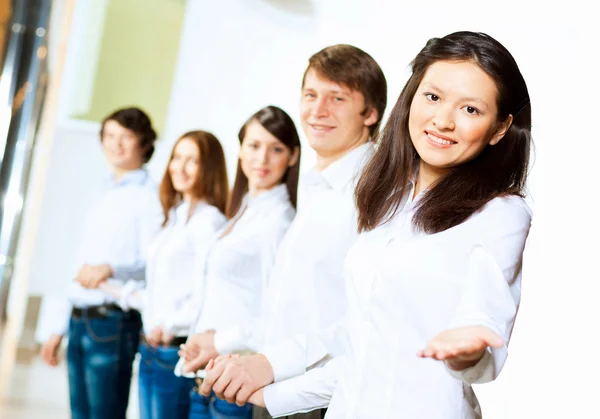 Three students smiling — Stock Photo © SergeyNivens #26425465