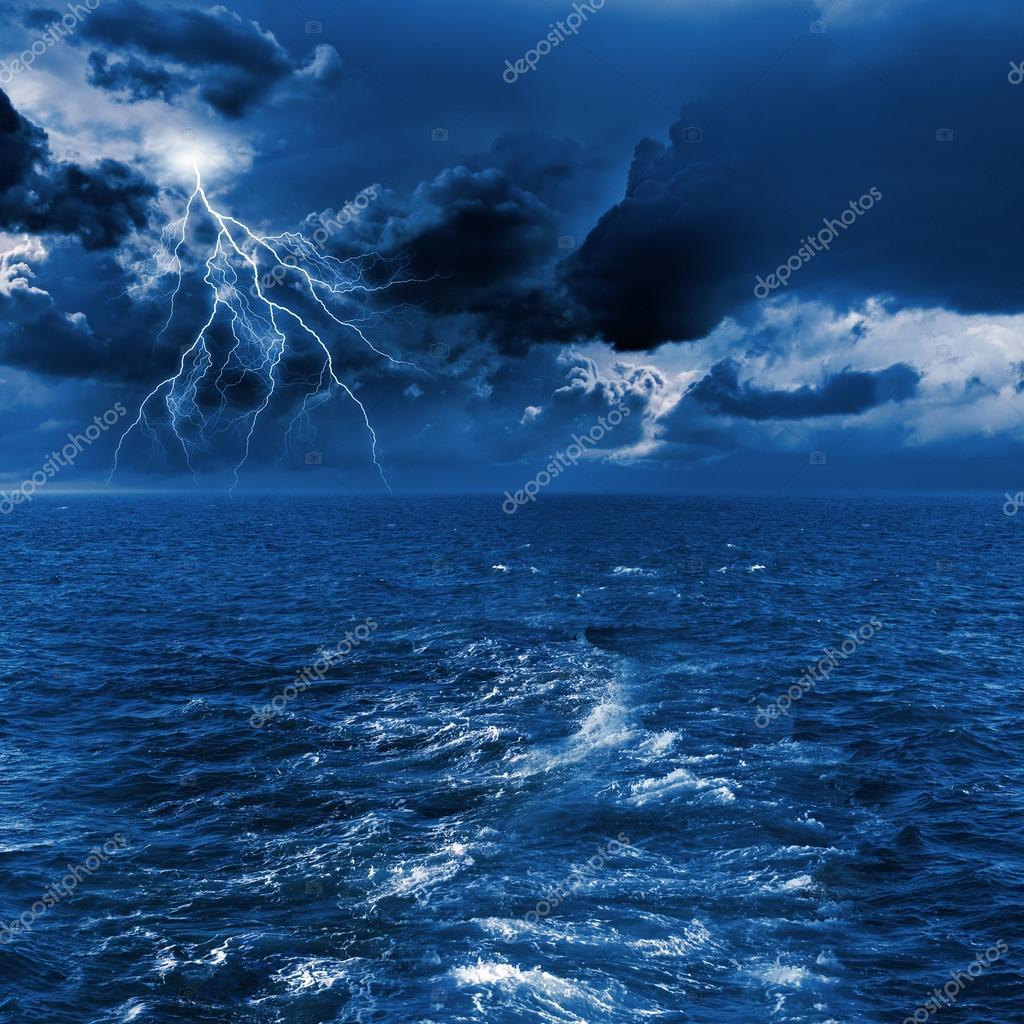 Thunderstorm Over Ocean