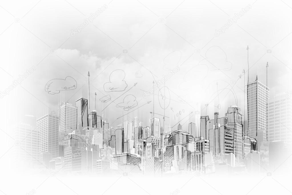 Image with hand drawings — Stock Photo © SergeyNivens #29086665