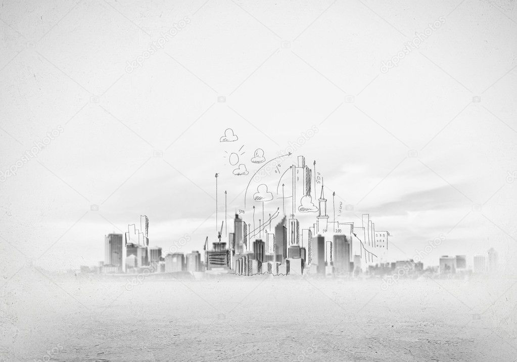 Construction sketch — Stock Photo © SergeyNivens #29301919