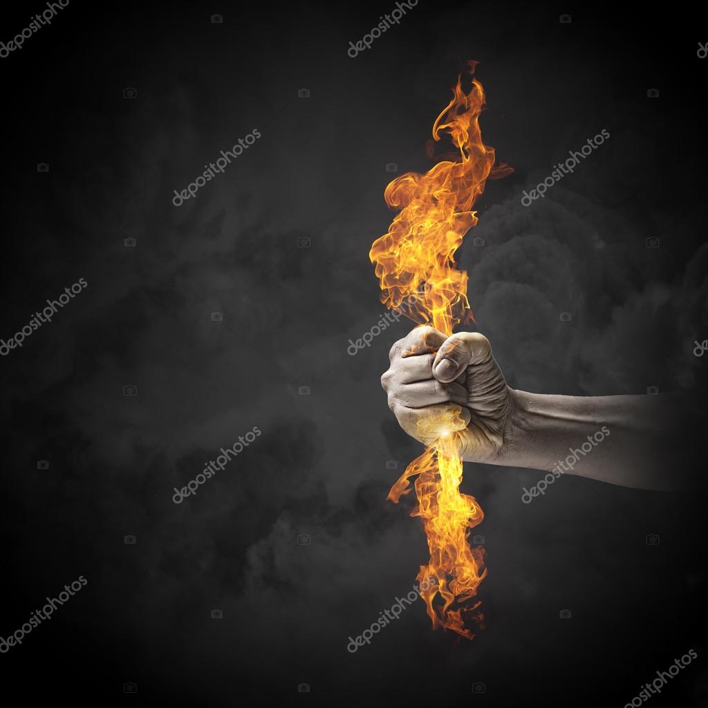 Hand Holding Flame
