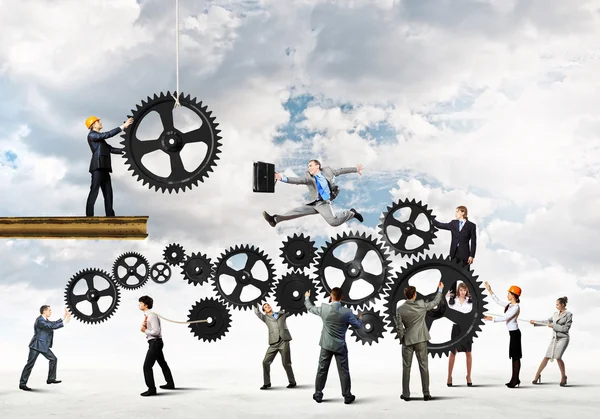Teamwork of businesspeople — Stock Photo © alphaspirit #28778171