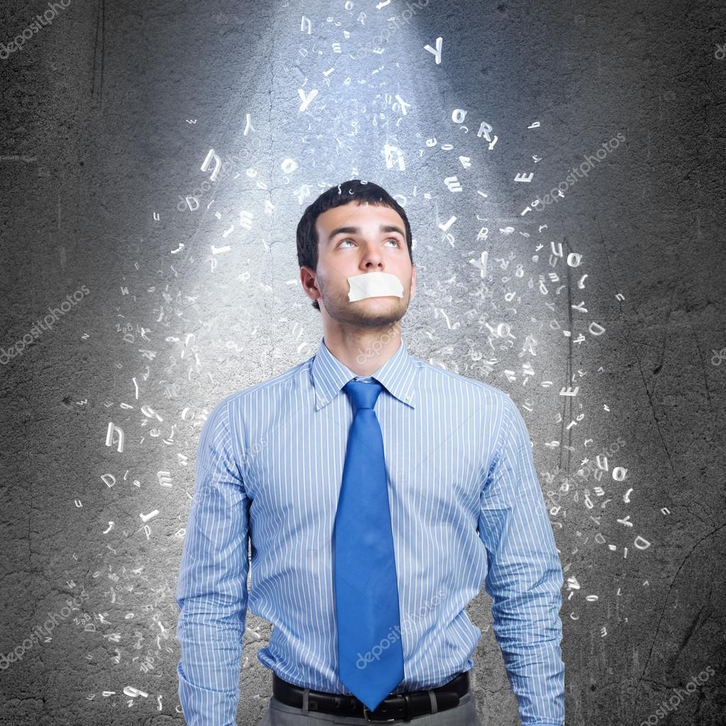 Speechless businessman — Stock Photo © SergeyNivens #41817475