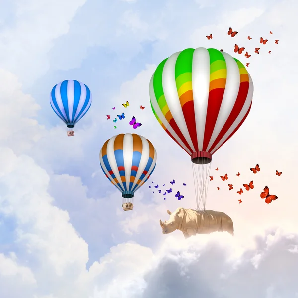 Happy air flying balloons Stock Photos, Royalty Free Happy air flying ...