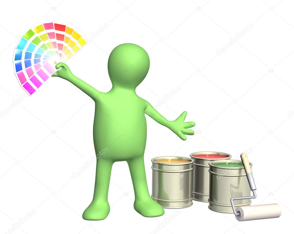 3d puppet with platen — Stock Photo © frenta #30533231