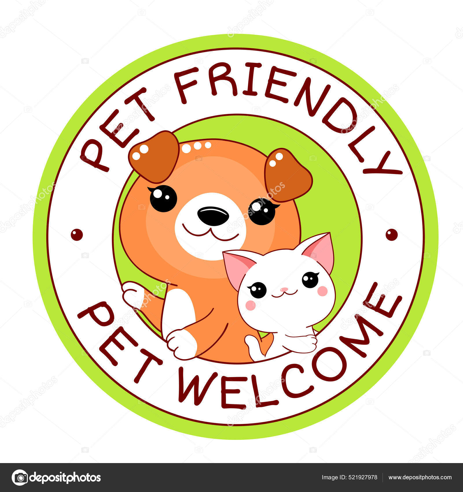 Pet Friendly Vector Label Stamp Sticker Pet Friendly Text Stock Vector ...