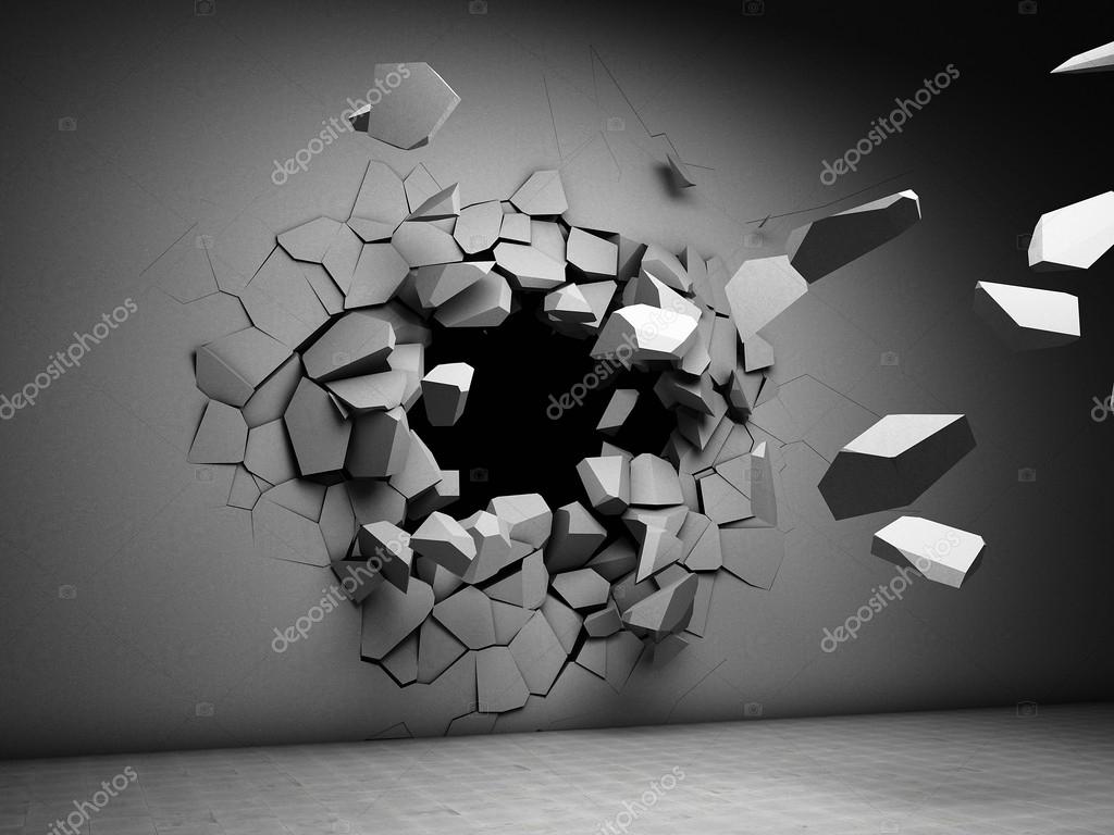 Destruction wall — Stock Photo © Shenki #16773759