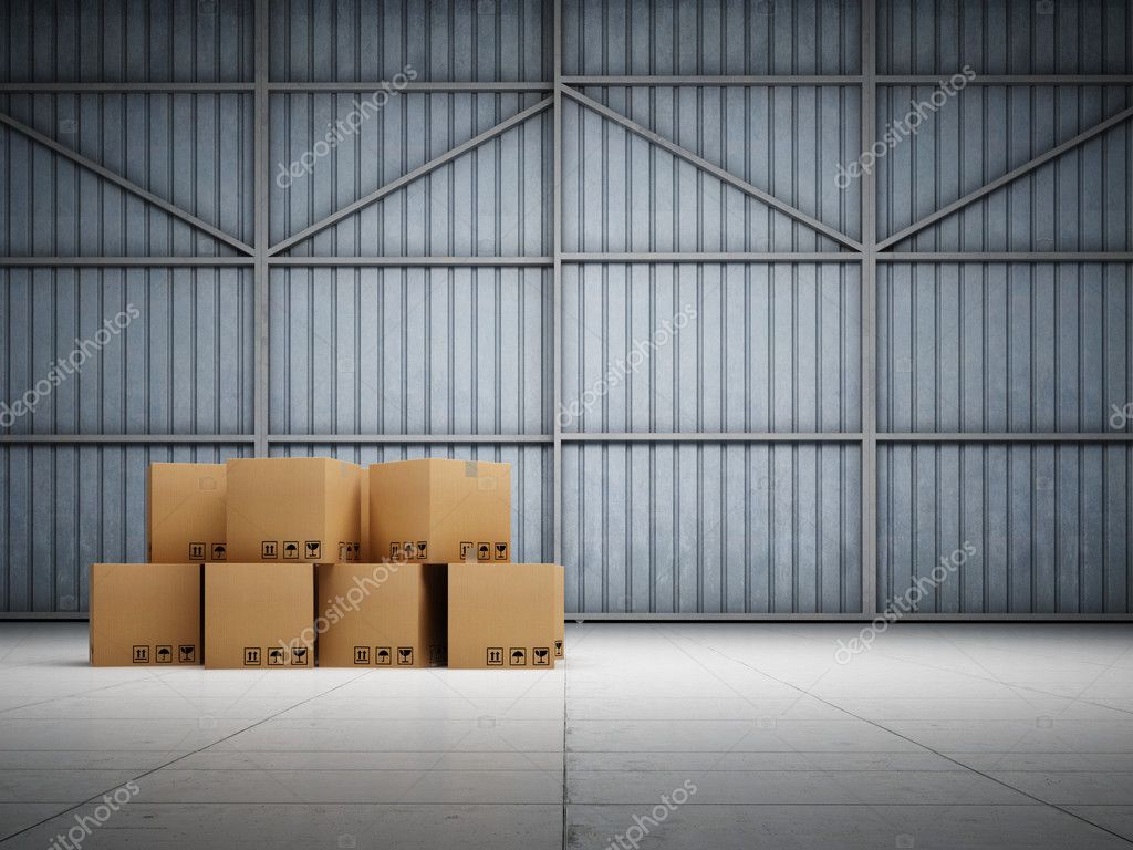 Large trucking warehouse — Stock Photo © Shenki #22946900