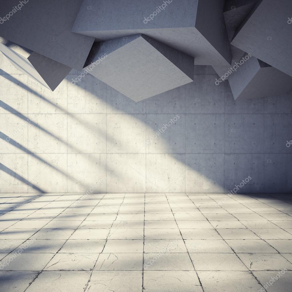 Architectural design of modern concrete hall — Stock Photo © Shenki ...