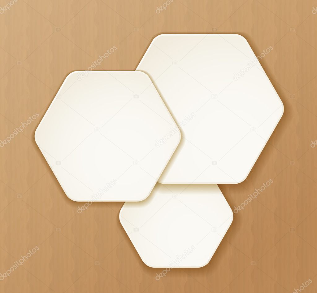 Paper banners on the cardboard background Stock Vector by ©d_arts 37625831