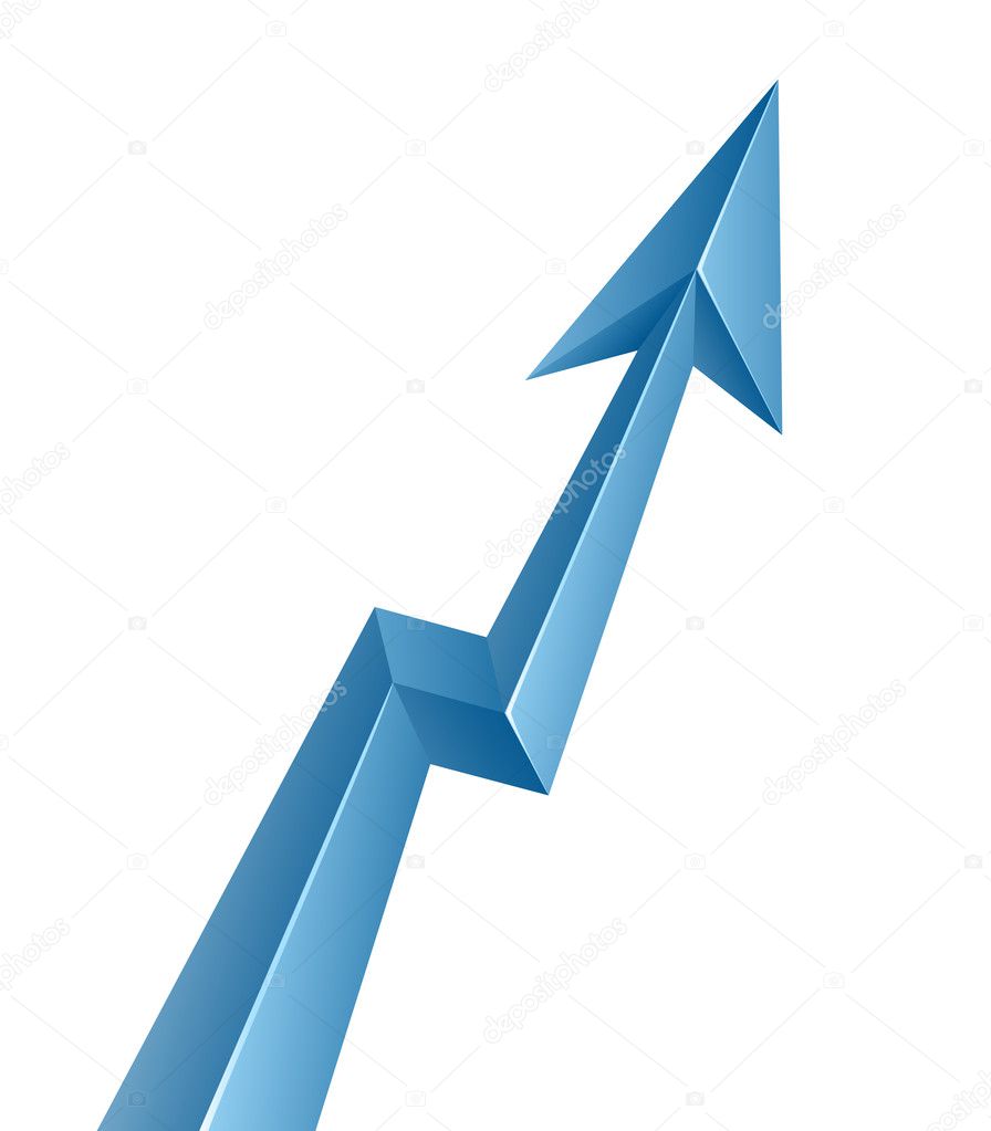 Vector illustration of blue arrow Stock Vector by ©frbird 30044303