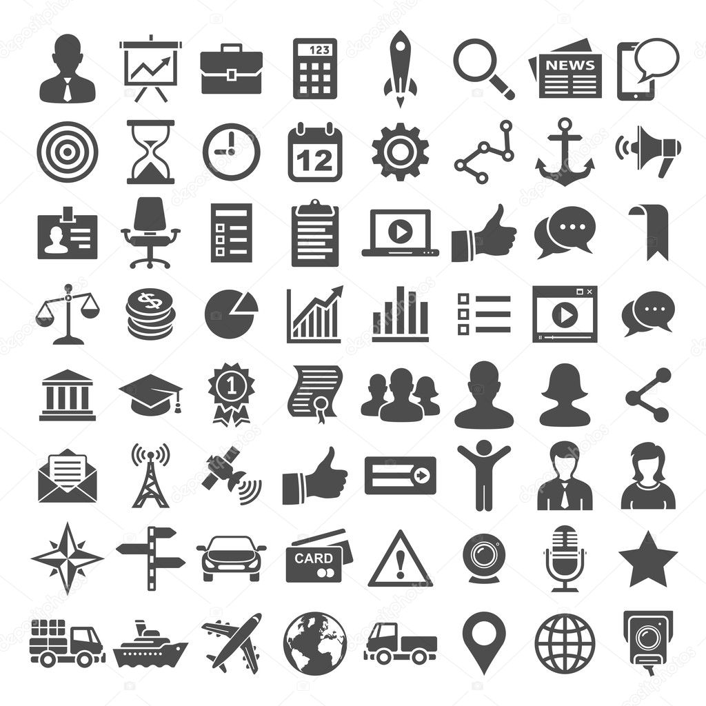 Universal icon set. 64 icons — Stock Vector © frbird #46732893 Universal icon set. 64 icons — Stock Vector © frbird #46732893
