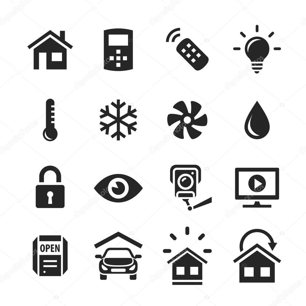 Home Automation Control Systems Icons — Stock Photo © frbird #48691407